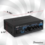 Pyle PTA4 Mini 2-Channel Power Amp with Bluetooth, 240 Watt Home ...