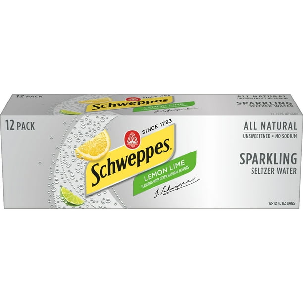 Schweppes Lemon Lime Sparkling Seltzer Water, 12 Fl Oz, 12 Count - Walmart.com