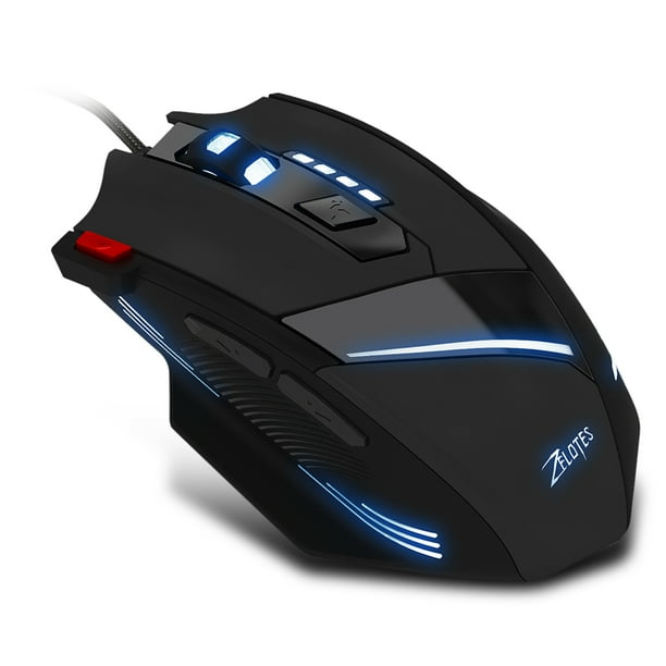 USB Wired Optical Mice 7200 DPI High Precision Gaming Mouse 7-Button 6 ...