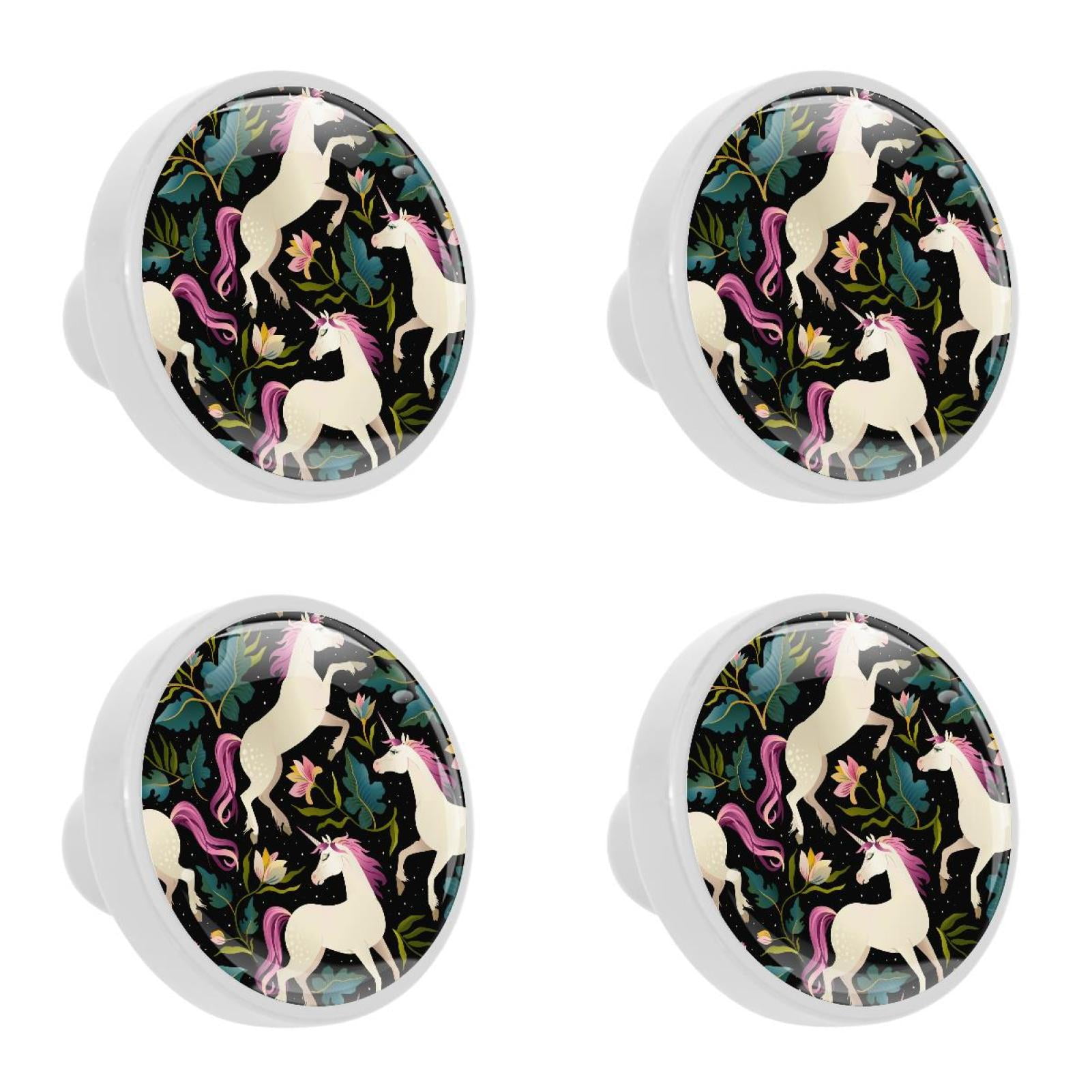 4 Pcs Unicorn Knobs for Kitchen Cabinet Cupboard Dresser Bookcase ...