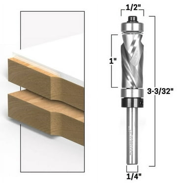 Bottom Bearing Ultra-Performance Compression Flush Trim Router Bit - 1/ ...