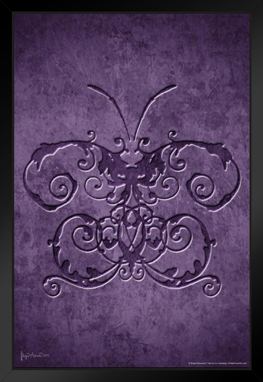 Damask Butterfly by Brigid Ashwood Purple Butterfly Poster Vintage ...