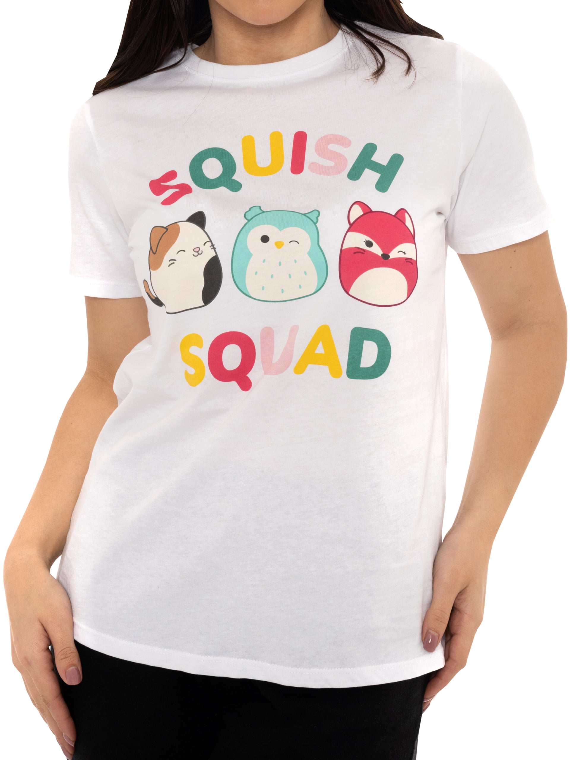 Squishmallows Womesn Squish Squad Short Sleeve T-Shirt White Sizes S ...