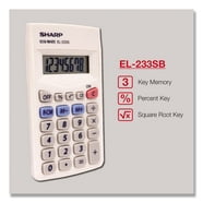 Sharp Calculators, SHRELS25BBL, EL-S25B-BL 10-Digit Handheld Math Quiz ...