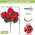 Lyacmy 12Pcs Artificial Geraniums for Outdoors Realistic Artificial ...