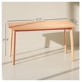 Pine Wood Dining Table for 6, 47" Rectangular Kitchen Table, Rustic ...