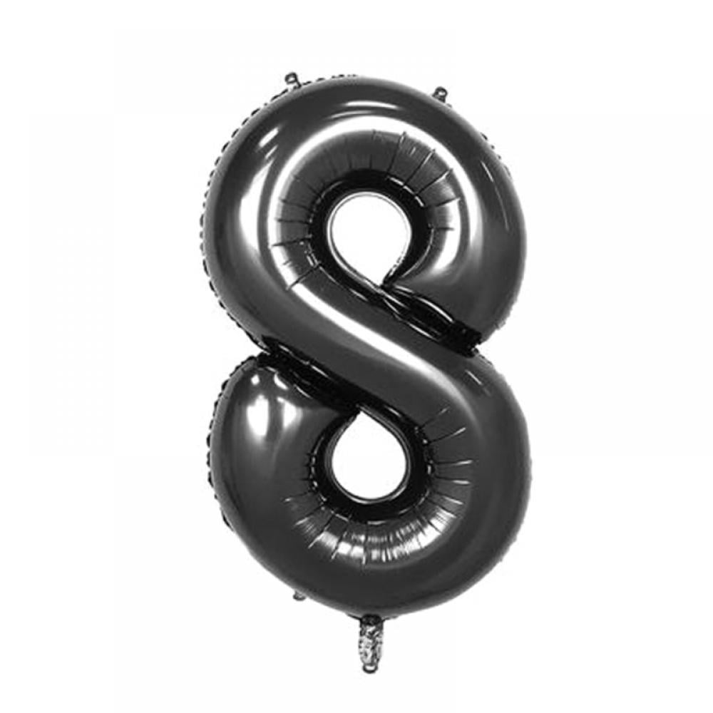 40 Inch Black Large Numbers Balloons0-9, Digit Helium Balloons,Foil ...