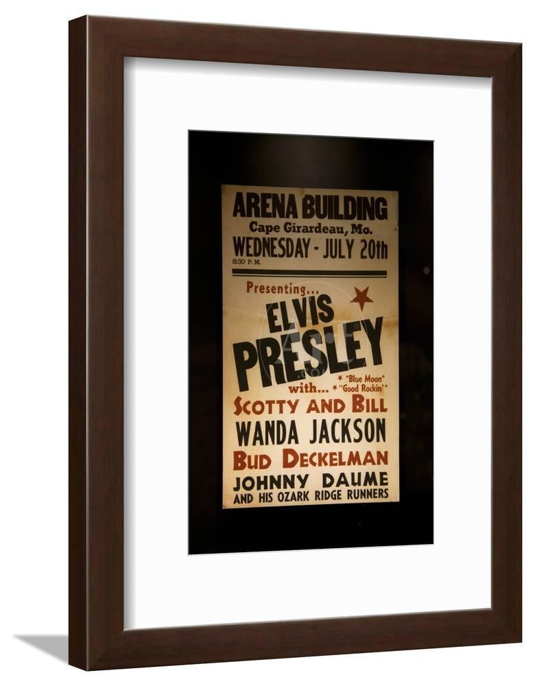 1955 Elvis Presley Concert Poster, Framed Art Print Wall Art Sold by ...