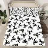 Erosebridal Motocross Rider Bed Sheets Extreme Sports Motorcycle Bed ...