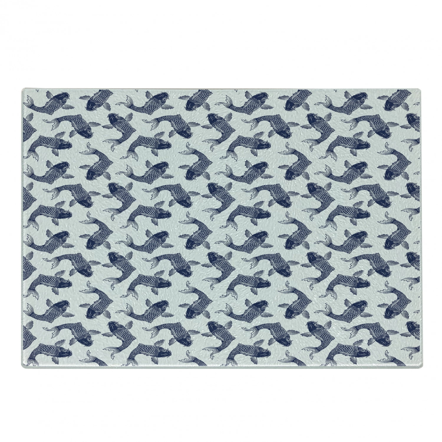 Koi Fish Cutting Board, Carp Koi Sketch Drawing with Detailed Fish ...