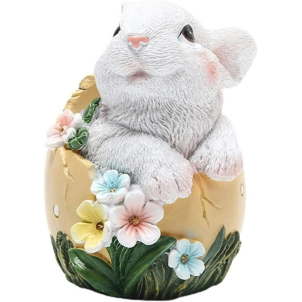 Resin Rabbit Decorations | Easter Bunny Egg Figures | Easter Bunny ...