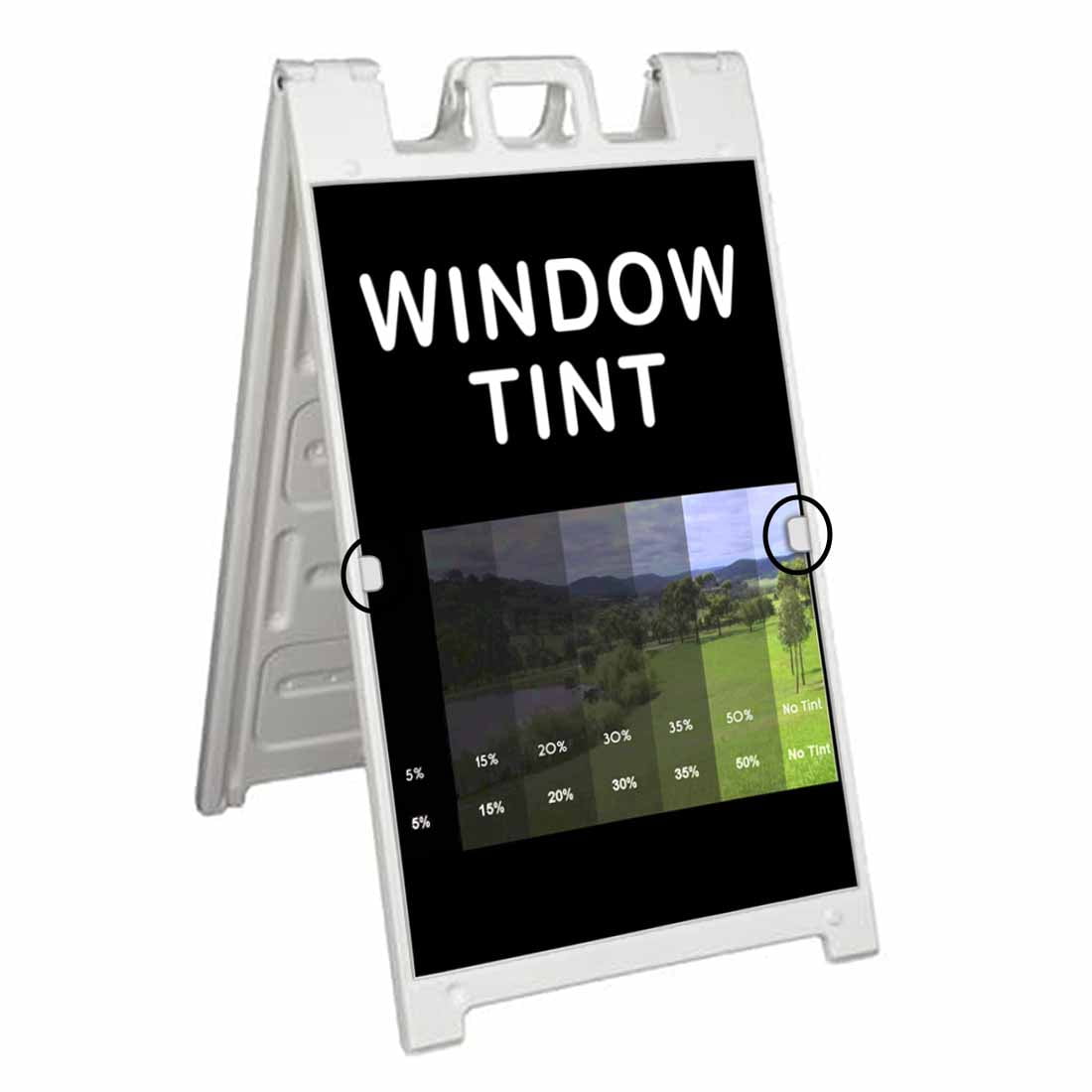 Window Tint (24" X 36") Deluxe A-Frame Signicade, Includes 2 Removable ...