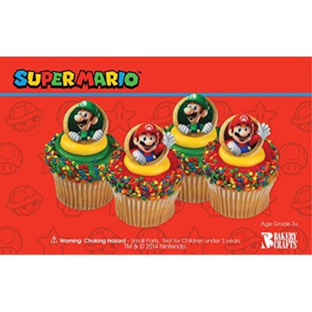 Super Mario Bros Cupcake Rings. 24 Count by DecoPac | Walmart Canada