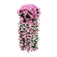 Hodwiequ Hanging Flowers Artificial Violet Flower Wall Wisteria Basket ...