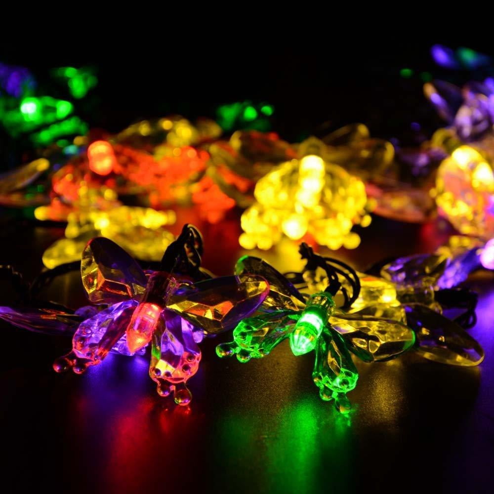 Lightahead® 40 LED 8 Modes 7 m / 23 feet color changing Solar String ...