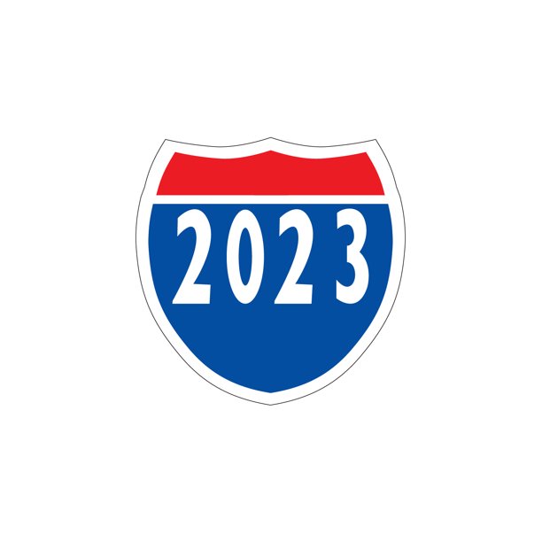 Interstate Sign Windshield Stickers - "2023" - Pack of 12 - Walmart.com