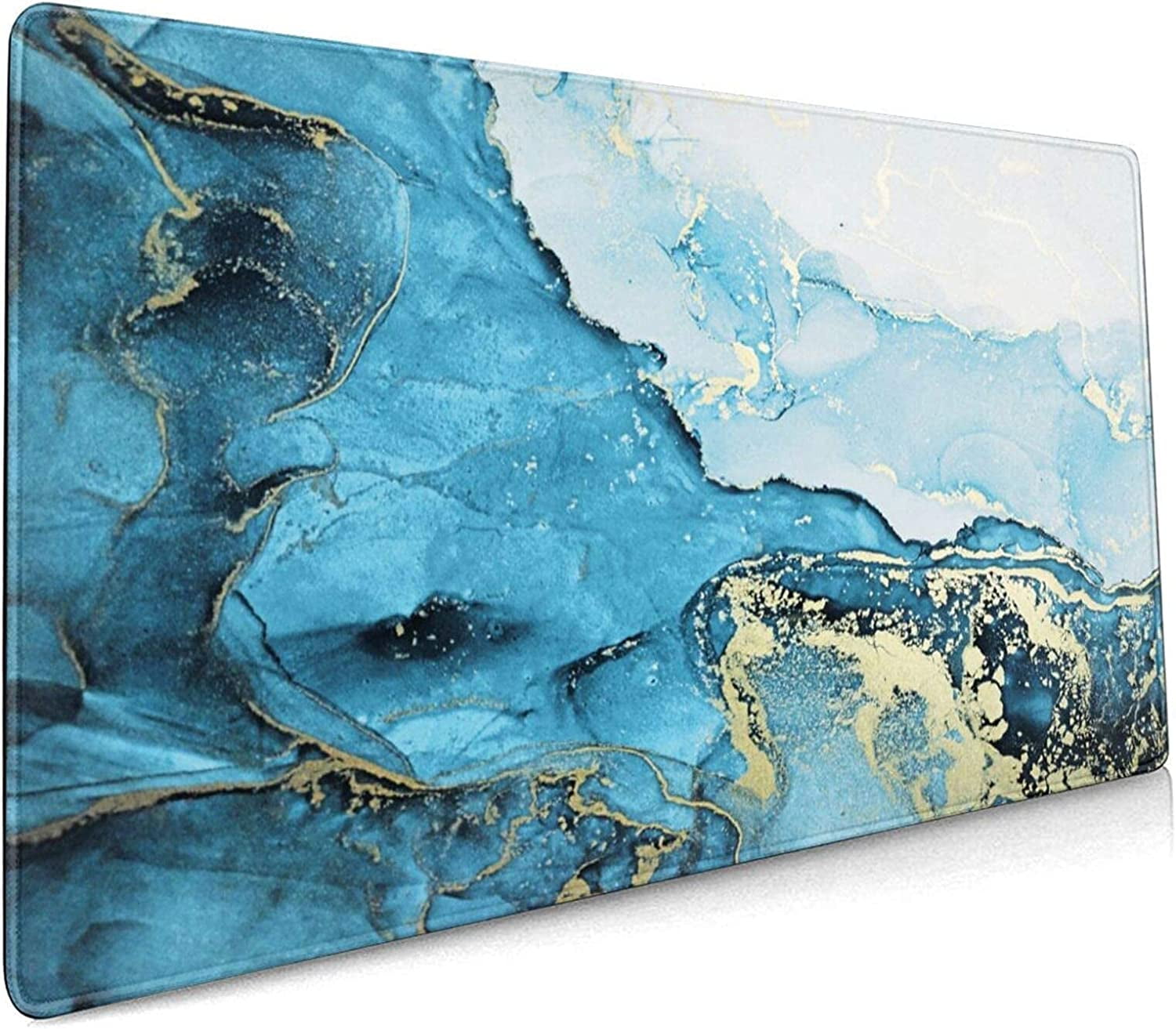 Blue Marble Extended Gaming Mouse Pad Non-Slip Rubber Base White Large ...