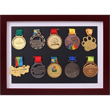Medal Display Box, Solid Wood Frame Display Case for Military Medals ...