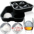 2X Whiskey Ice Ball Iced Maker Mold Sphere Mould Party Tray Round Bar ...