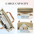 Missnine Laptop Tote Bag Canvas Laptop Bag 15 6 Inch Work Shoulder Bags