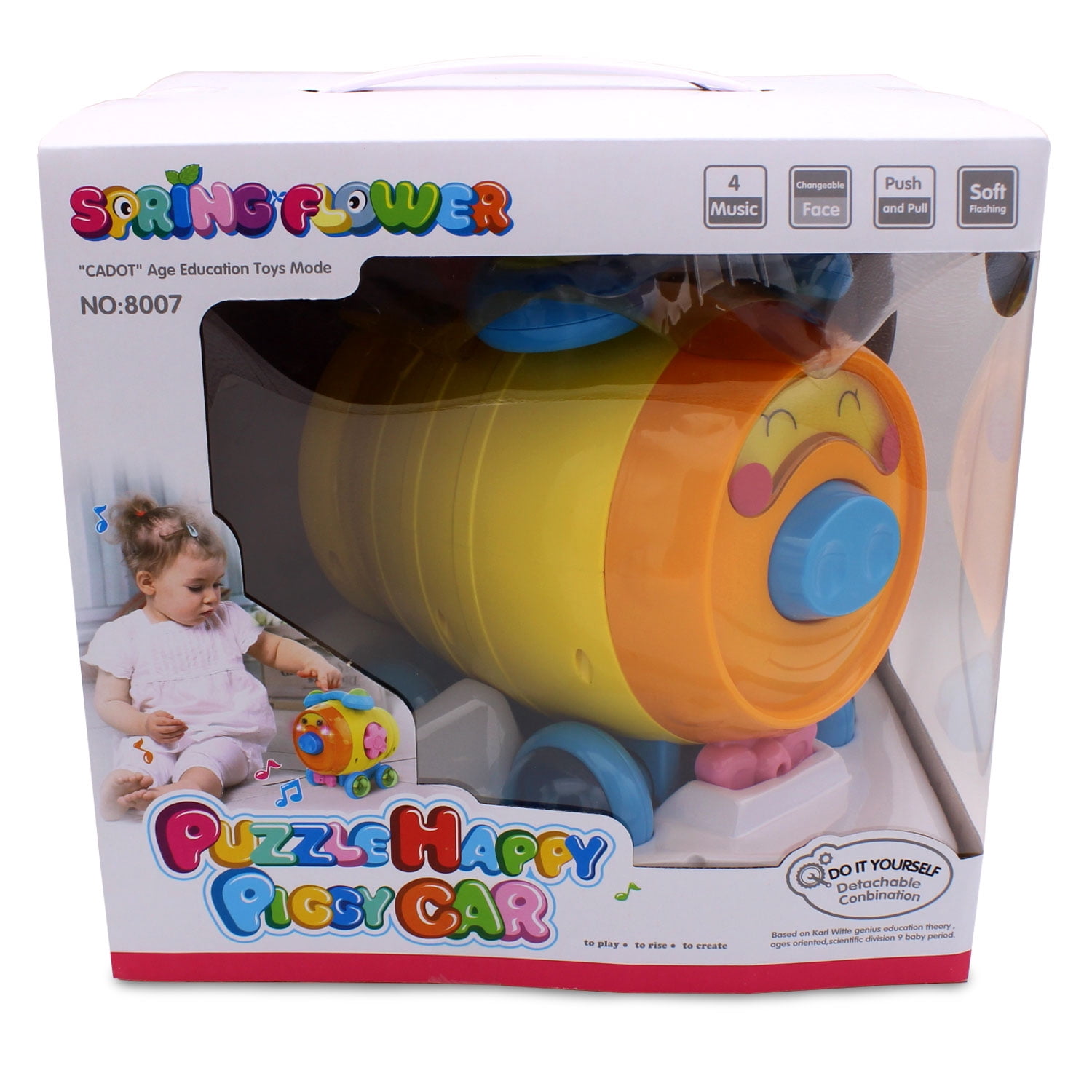 Kids Puzzled Pig Baby Barrel STEM Toy Rolling Toddlers Developmental ...