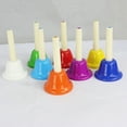8pcs Hand Bells for Kids 8 Note Metal Handbells Set Music Handbells ...