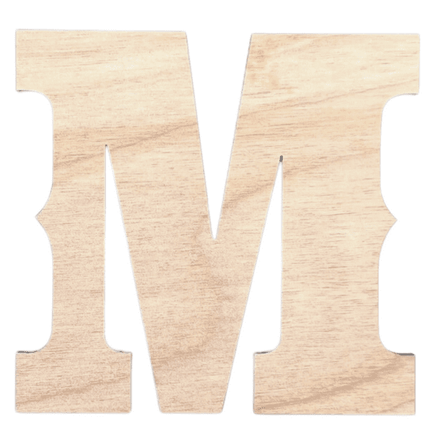 Krafty Supply 14" Tall Western Block - Birch Letter M | 1/4" Thick ...