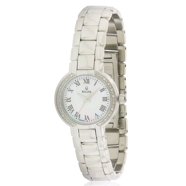 Bulova Mother of Pearl Diamond Dial Stainless Steel Ladies Watch 96P144 ...