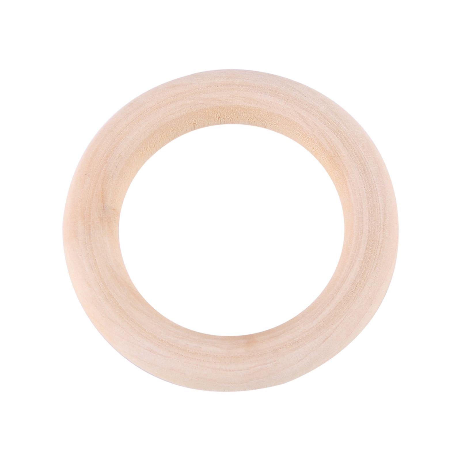 Mgaxyff Natural Wood Rings,50pcs Unfinished Natural Wooden Round Rings ...