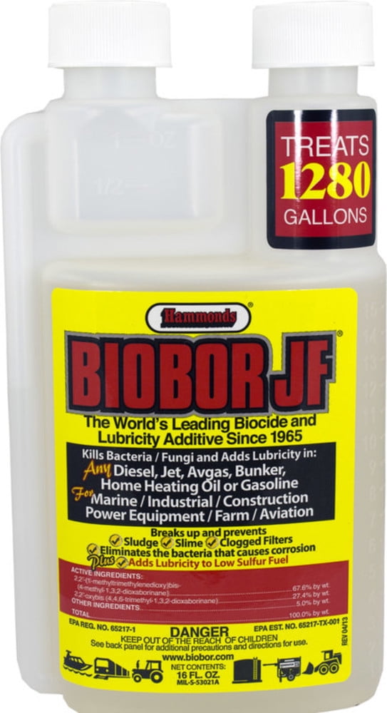 16 oz Hammonds Biobor JF MicroBiocide Diesel Fuel Sludge Slime Bacteria ...