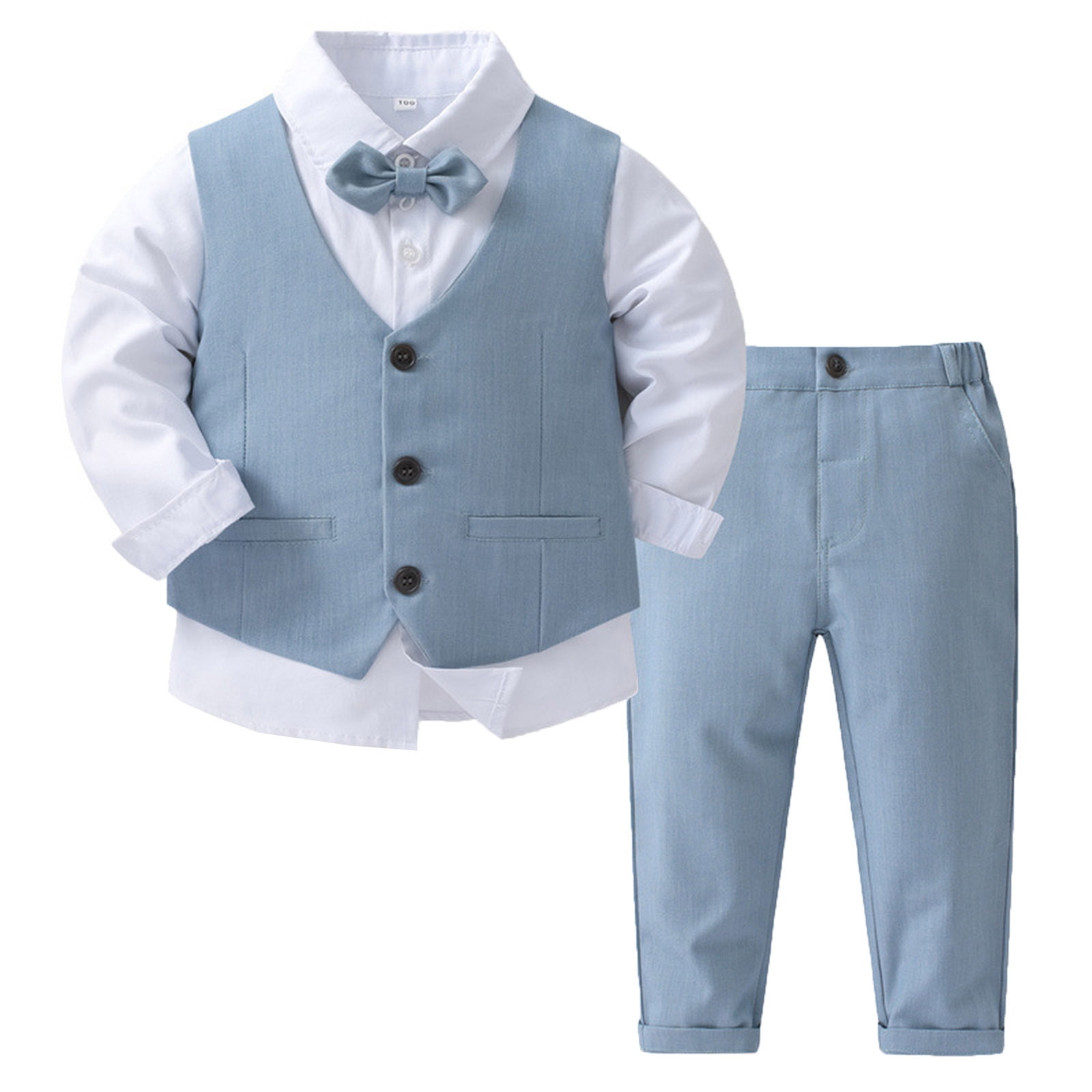 Click here for Inlzdz Baby Boy 4 Piece Formal Outfit Suit With Bo... prices
