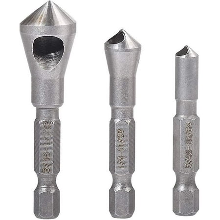 SICED Countersink Deburring Tool 1/4inch Hex Shank Drill Bit Set ...