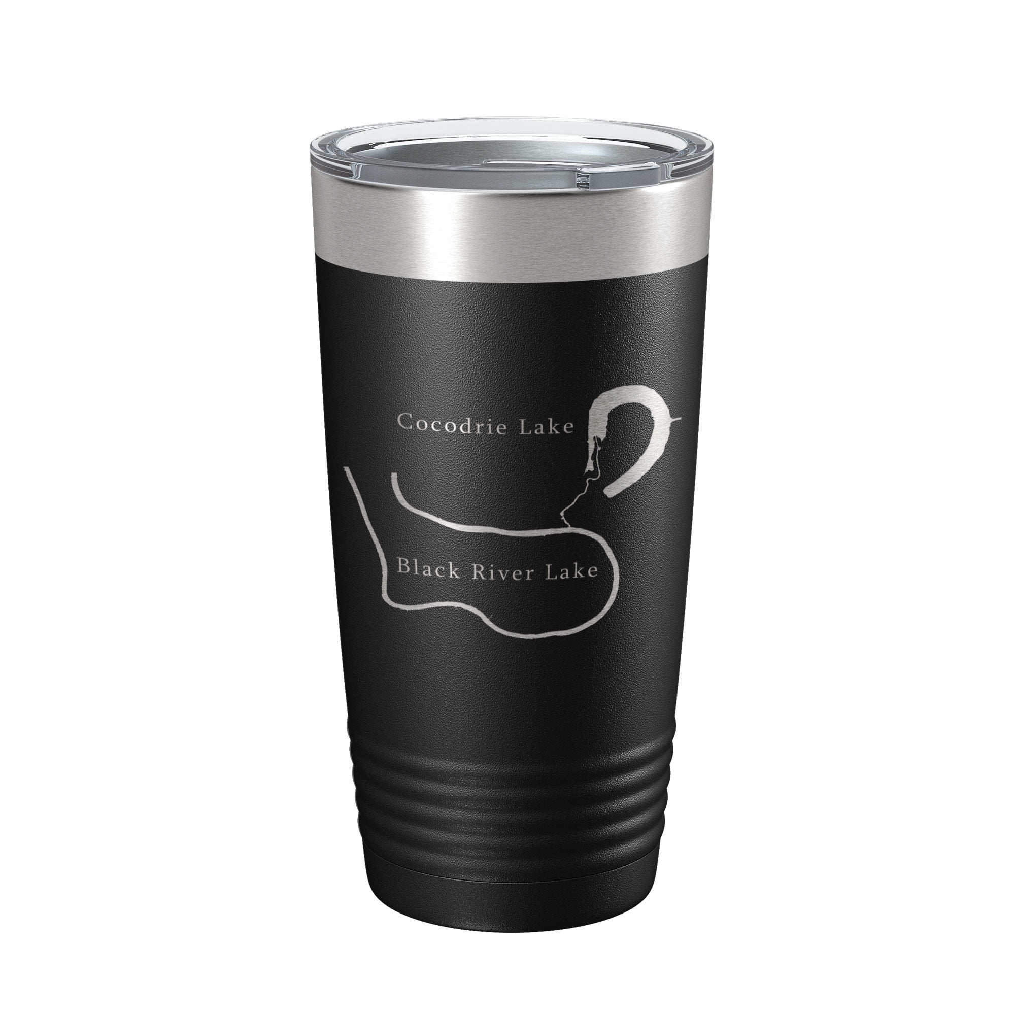 Black River Lake and Cocodrie Lake Map Tumbler Travel Mug Insulated ...