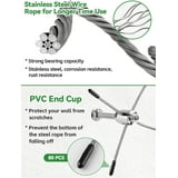 Kalolary 100FT Stainless Steel Garden Trellis Kit for Climbing Plants ...