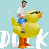 Joyfy Unisex Adult Halloween Inflatable Duck Ride-On Costume Deluxe ...