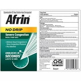 Afrin No Drip Severe Congestion Pump Mist Nasal Spray, Menthol, 20ml, 3 ...