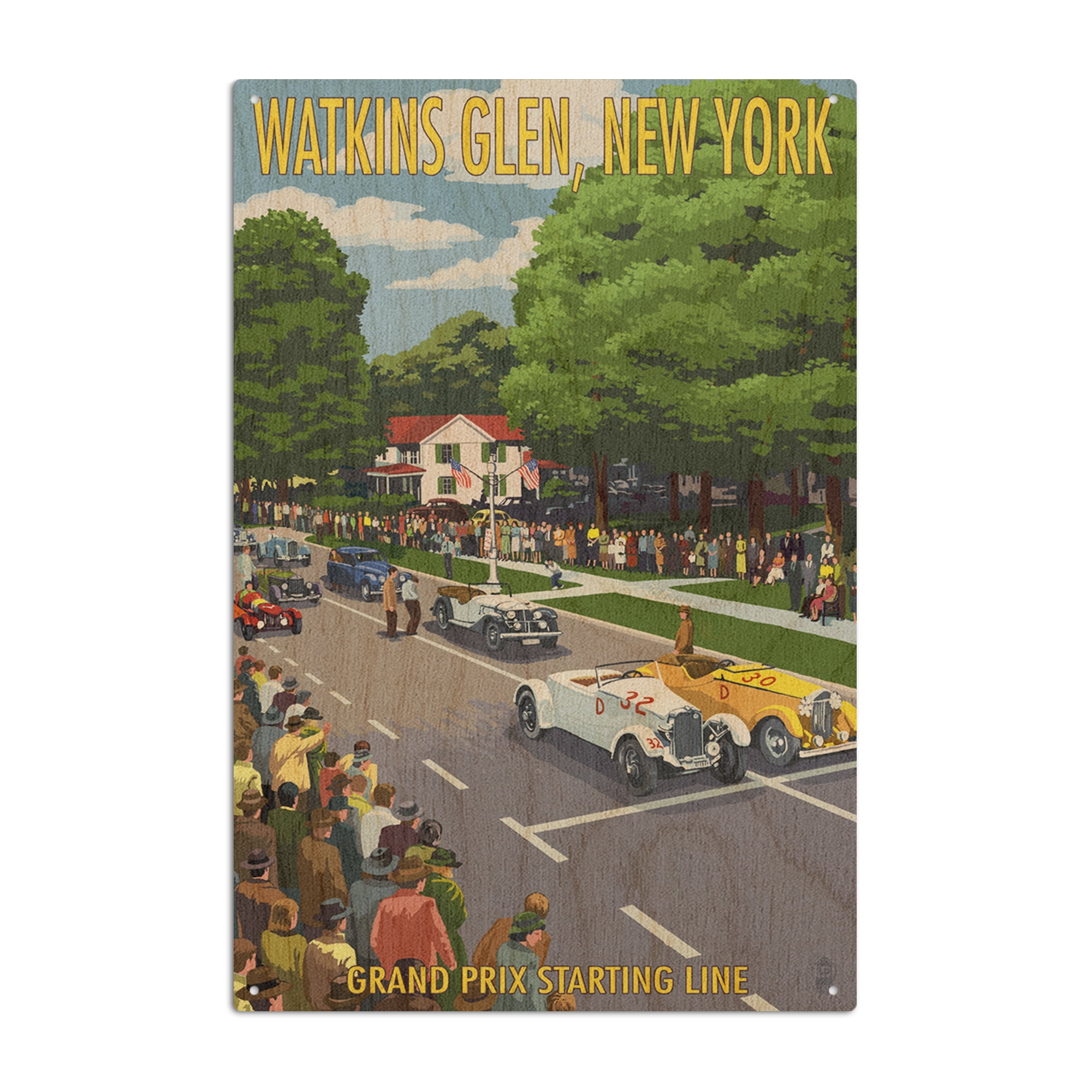 Watkins Glen State Park, New York, Grand Prix Starting Line Birch Wood ...