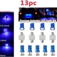 13Pcs Combo LED Lights Interior Package Kit Ice Blue T10 Dome Map ...