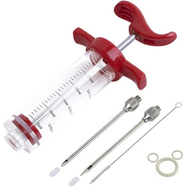 Pit Boss Heavy Duty 50 mL Stainless Steel Meat Marinade Injector w/ 2 ...