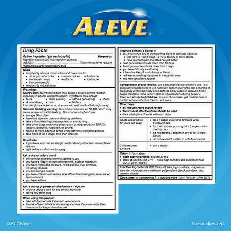 Aleve Label