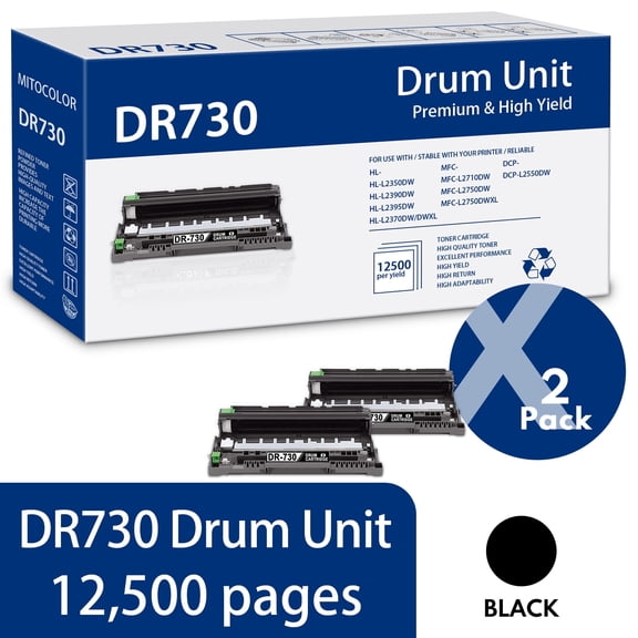 Brother DR730 Drum Unit 12,000 Page Yield, Compatible with HL-L2350DW ...
