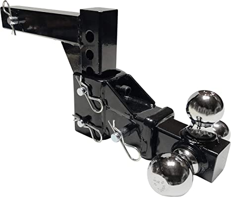 H.D. Adjustable Triple Ball Hitch Insert (2", 2-5/16" 1-7/8" Ball ...