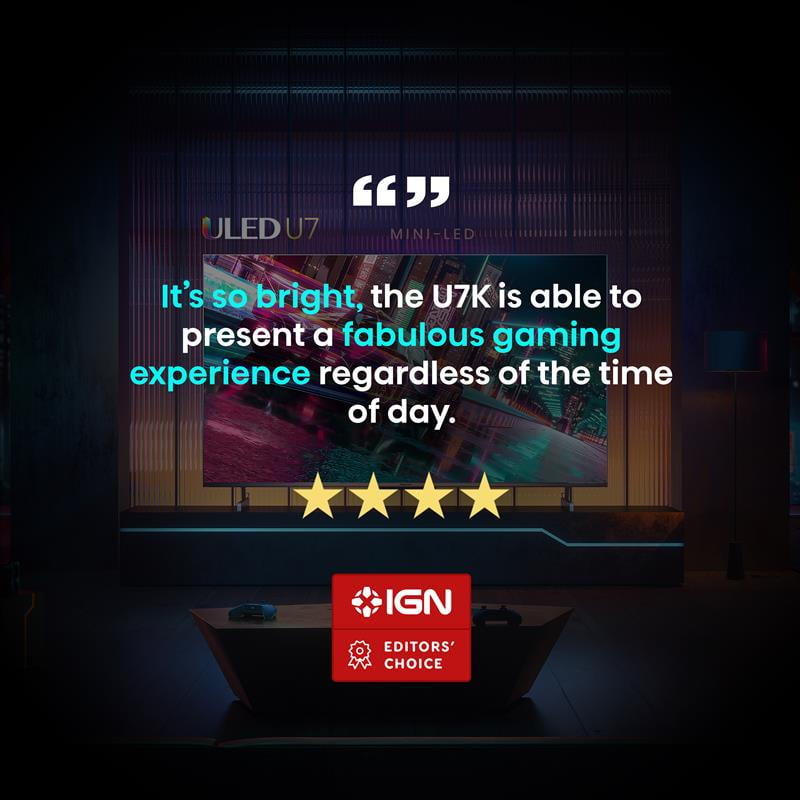 Hisense 55" Class U7 Series Mini-LED ULED 4K UHD Google Smart TV (55U7K, 2023 Model) - QLED ...