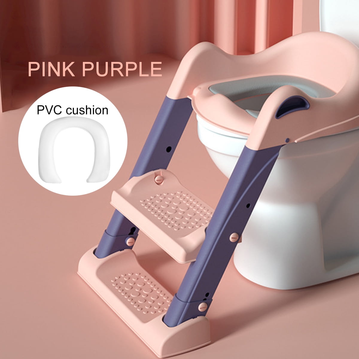 Stoneway Potty Toilet Training Seat with Step Stool Ladder, Non-Slip ...