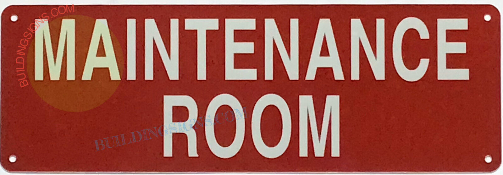 MAINTENANCE ROOM SIGN (4x12,RED,ALUMINUM) -ref19722 - Walmart.com