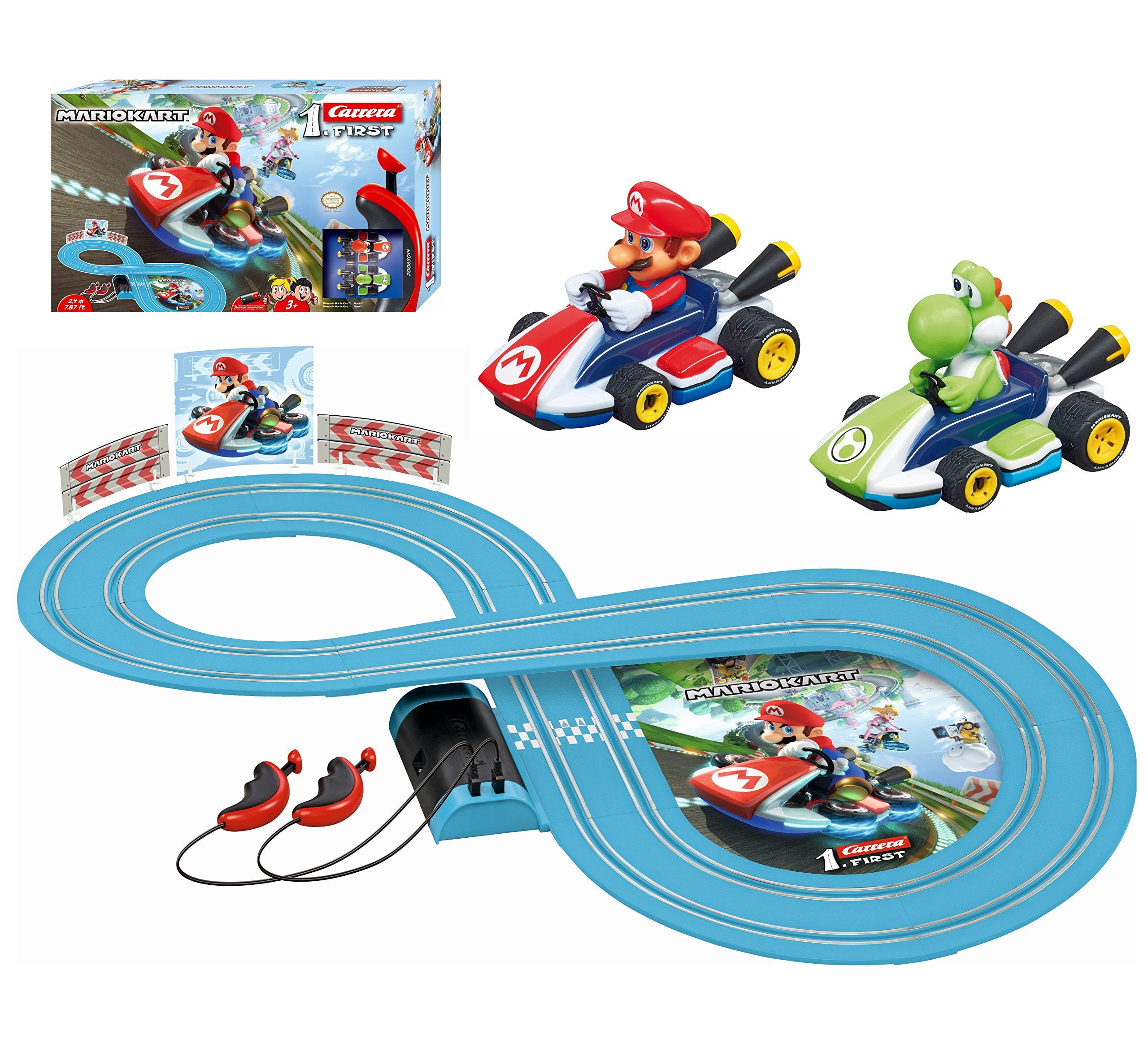 Carrera First Nintendo Mario Kart Slot Car Race Track - Includes 2 Cars ...
