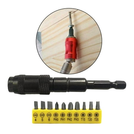 Adjustable Pivoting Screw Bit Holder Swivel Accs 1/4" Quick Change ...