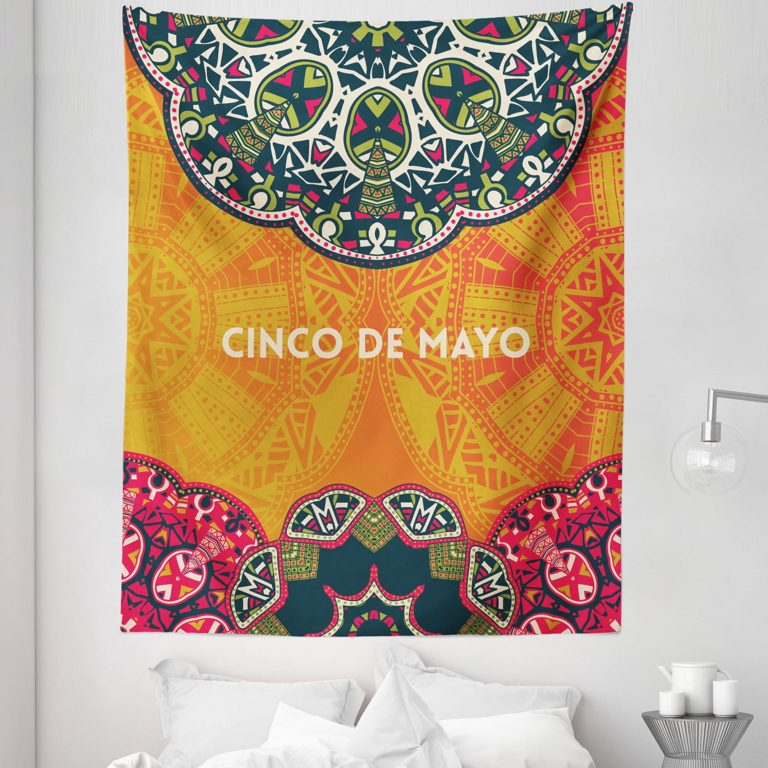 Hispanic Tapestry, Themed Illustration with Folkloric Motifs of Cinco ...