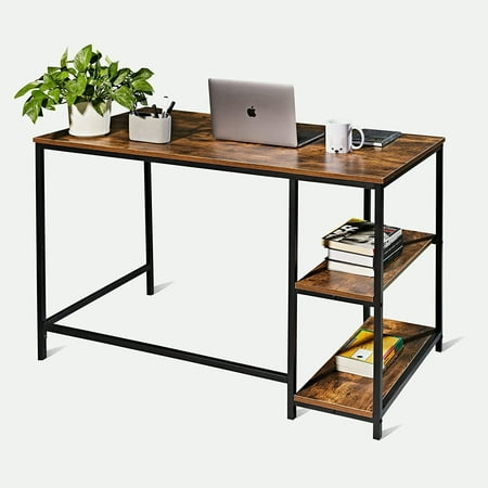 Small Computer Desk for Desks with Shelves Home Office Sturdy and Easy ...