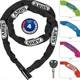 Chain Lock - Steel-O-Chain 4804C/110 black combo - 110cm length / 4mm diameter square - Walmart.com